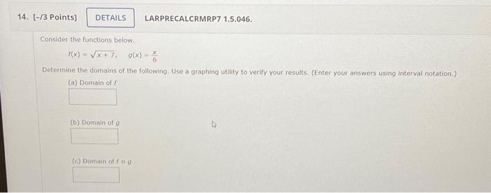 Solved Consider the functions below. f(x)=x+7,g(x)=6x | Chegg.com
