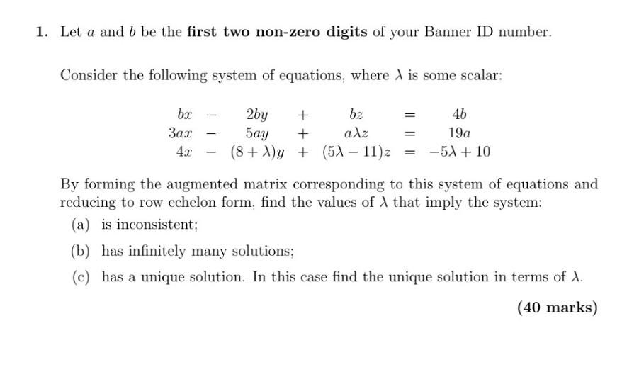 Solved Let a and b be the first two non-zero digits of your | Chegg.com
