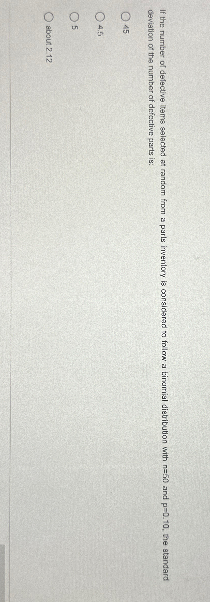 Solved If the number of defective items selected at random | Chegg.com