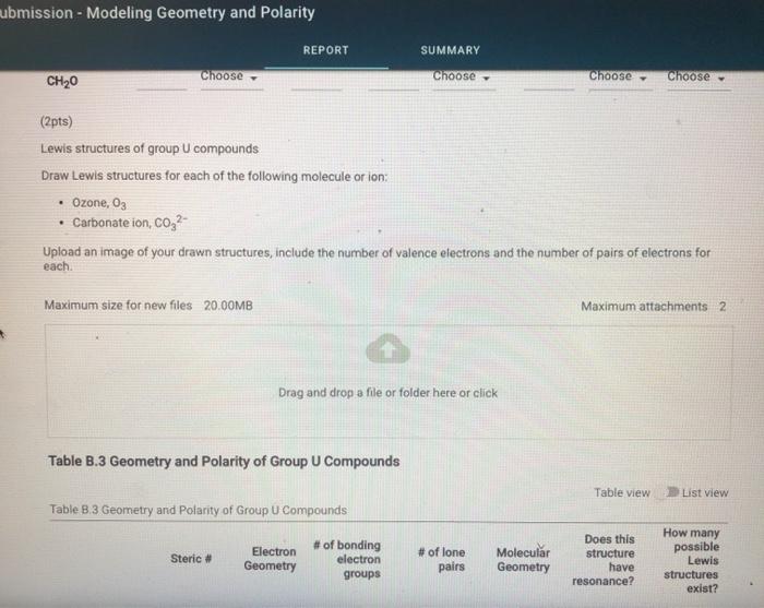 Solved bmission - Modeling Geometry and Polarity REPORT | Chegg.com