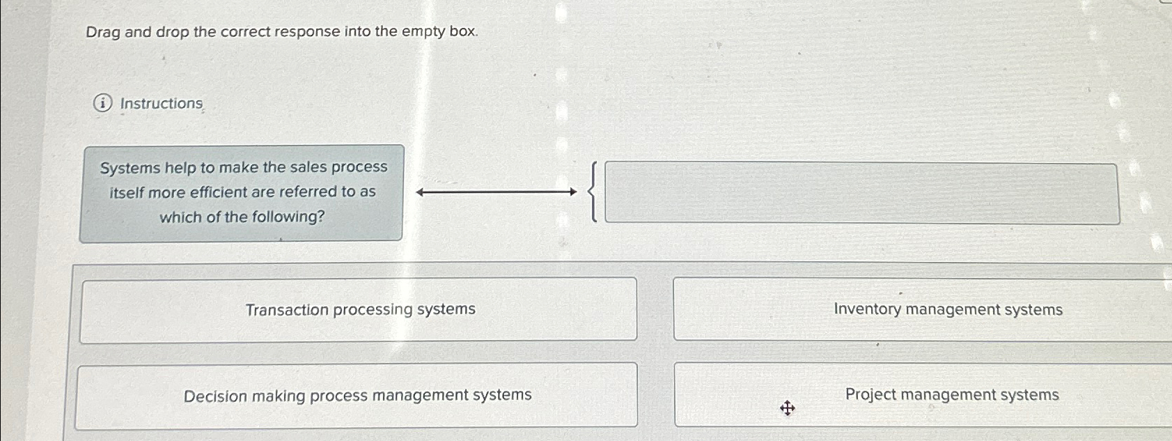 Solved Drag and drop the correct response into the empty | Chegg.com