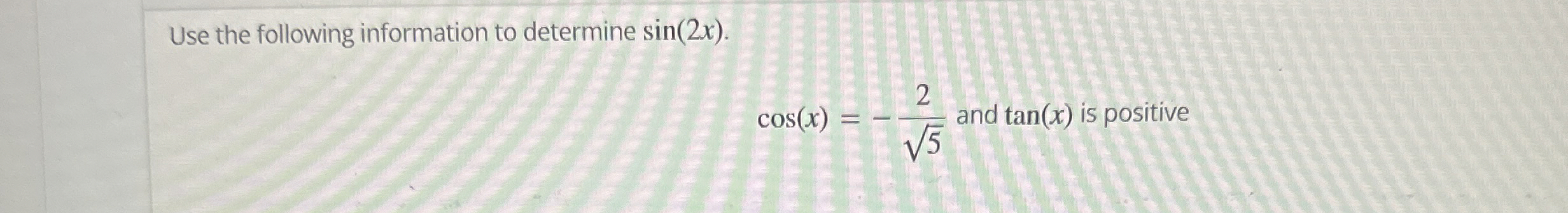 Solved Use the following information to determine | Chegg.com