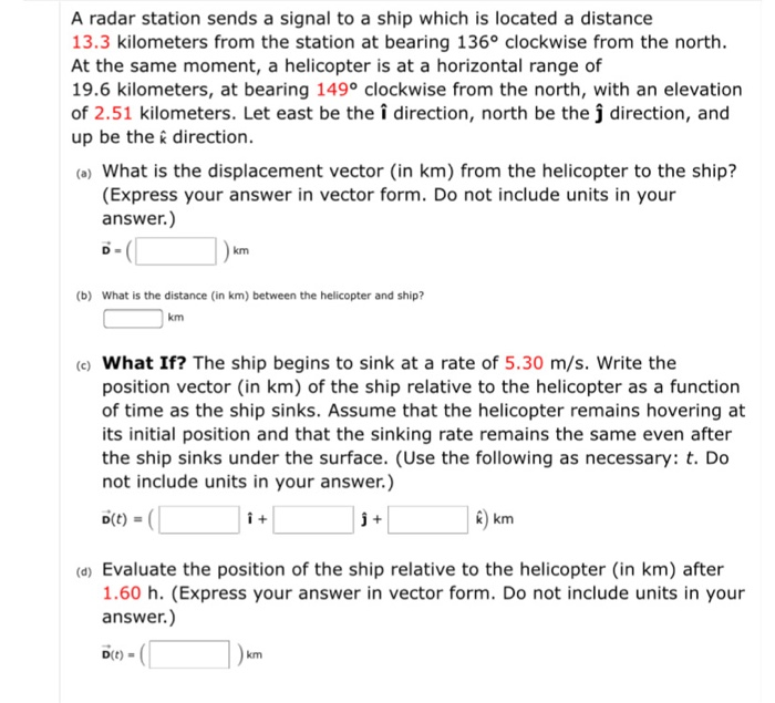 Solved A radar station sends a signal to a ship which is | Chegg.com