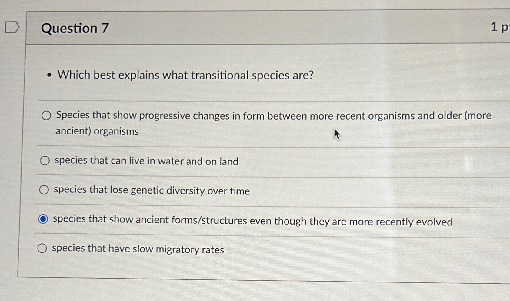 Solved Question 7Which best explains what transitional | Chegg.com
