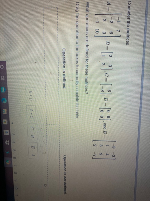 Solved Consider matrix A. -3 5 2 A= [ 8 -1 3 What matrix | Chegg.com