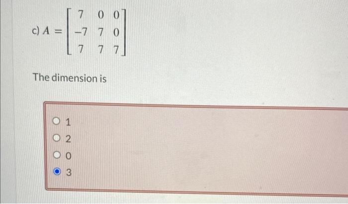 Solved Let TA:R3→R3 be multiplication by A and find the | Chegg.com