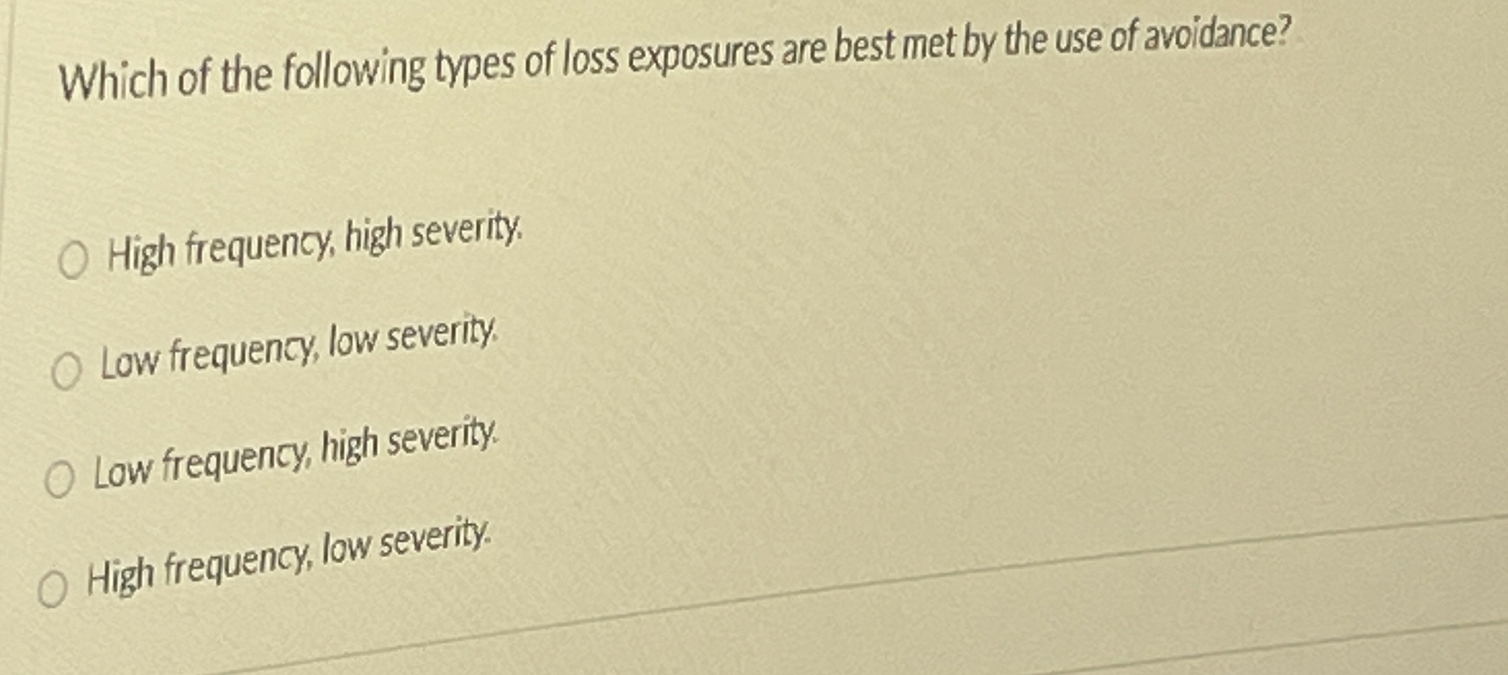 Solved Which of the following types of loss exposures are | Chegg.com