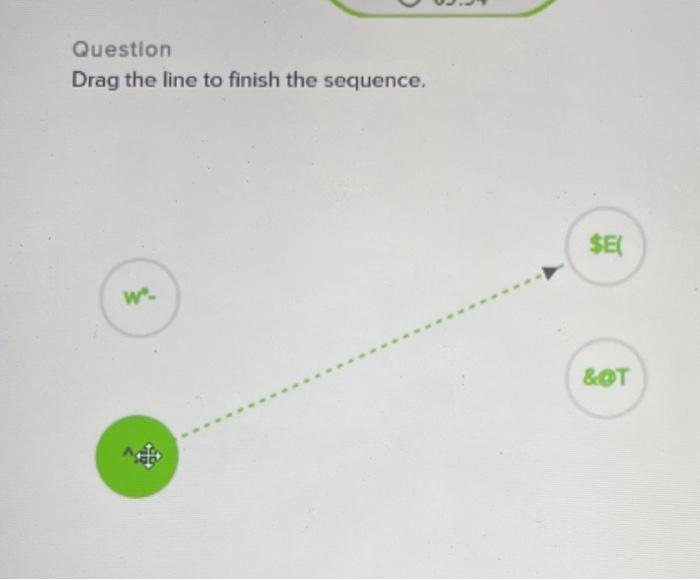Solved Question Drag the line to finish the sequence. | Chegg.com