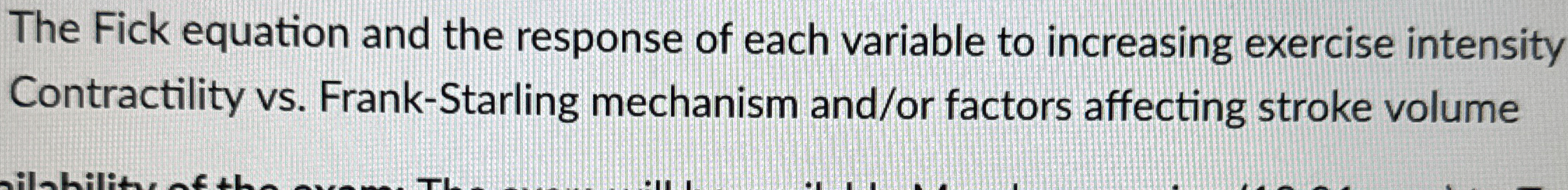 Solved The Fick equation and the response of each variable | Chegg.com