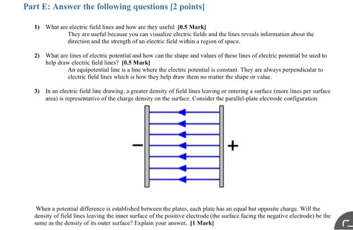 Solved Part E: Answer the following questions [2 points] 1) | Chegg.com