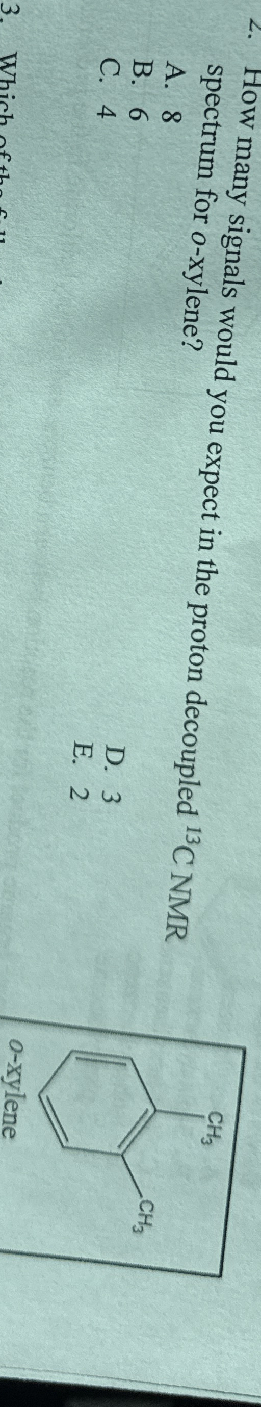 Solved How many signals would you expect in the proton | Chegg.com