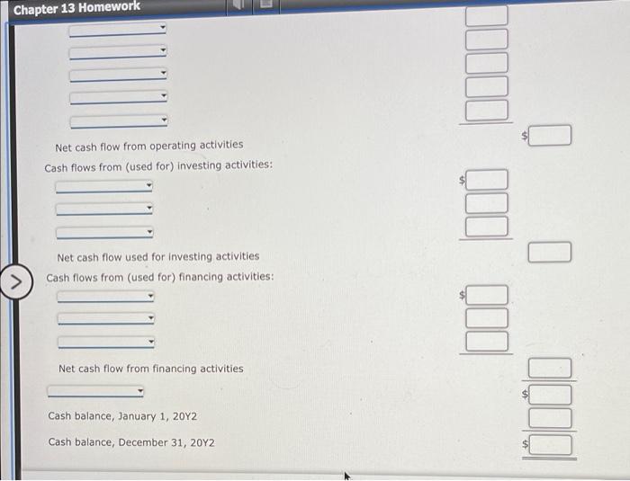 Solved Statement of Cash Flows-Indirect Method The | Chegg.com