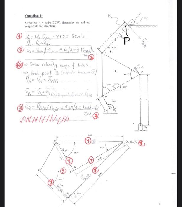Solved For the following mechanism the velocity polygon is | Chegg.com
