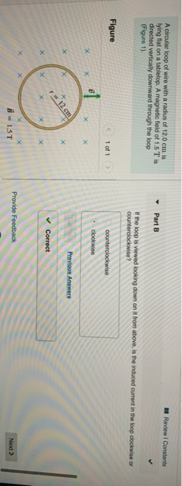Solved a Review Constants A circular loop of wire with a | Chegg.com