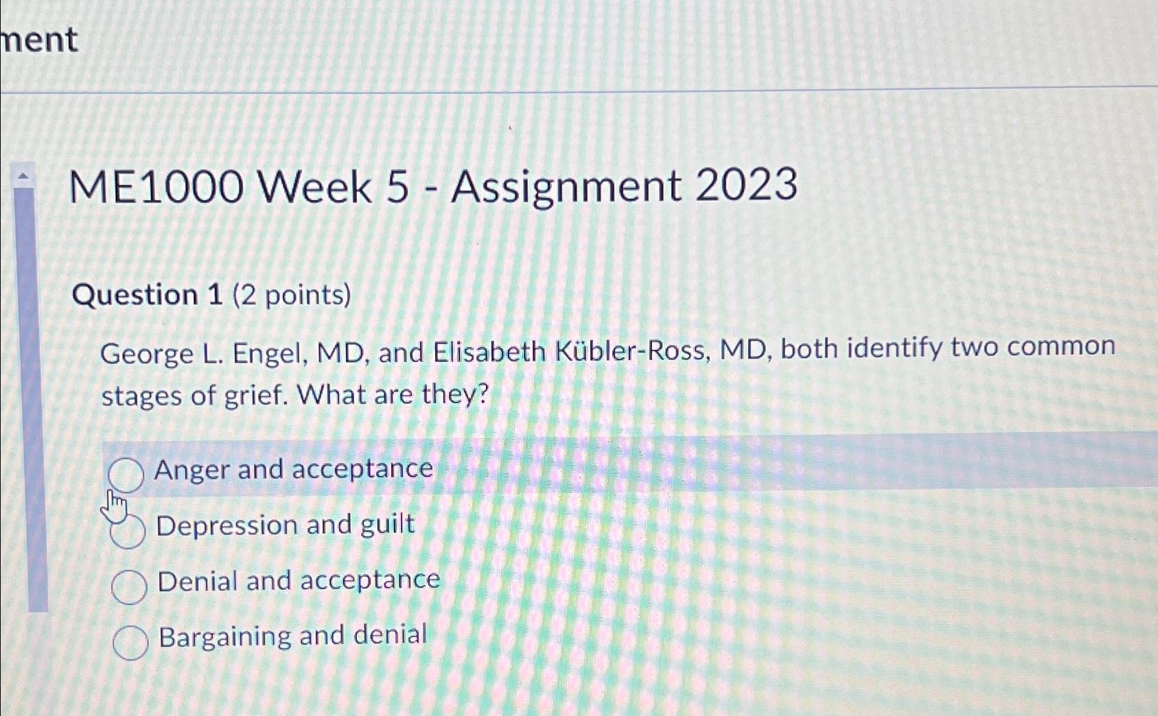 Solved ME1000 ﻿Week 5 - ﻿Assignment 2023Question 1 (2 | Chegg.com