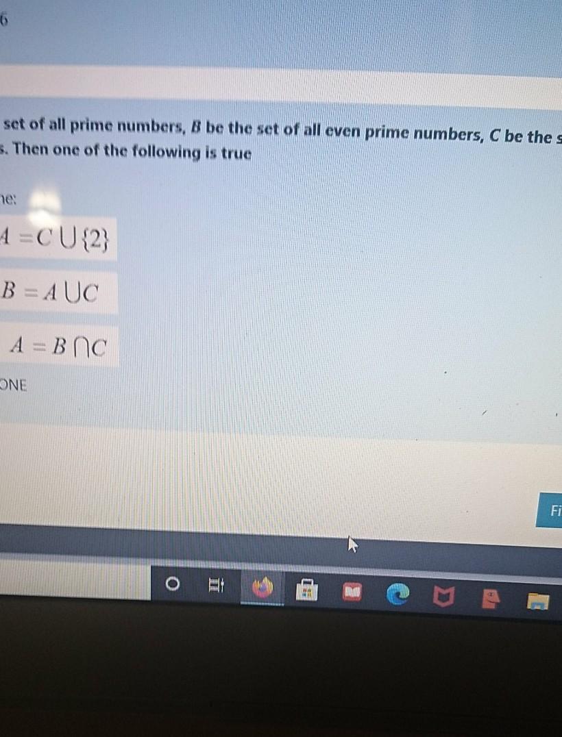 Solved 6 set of all prime numbers, B be the set of all even | Chegg.com