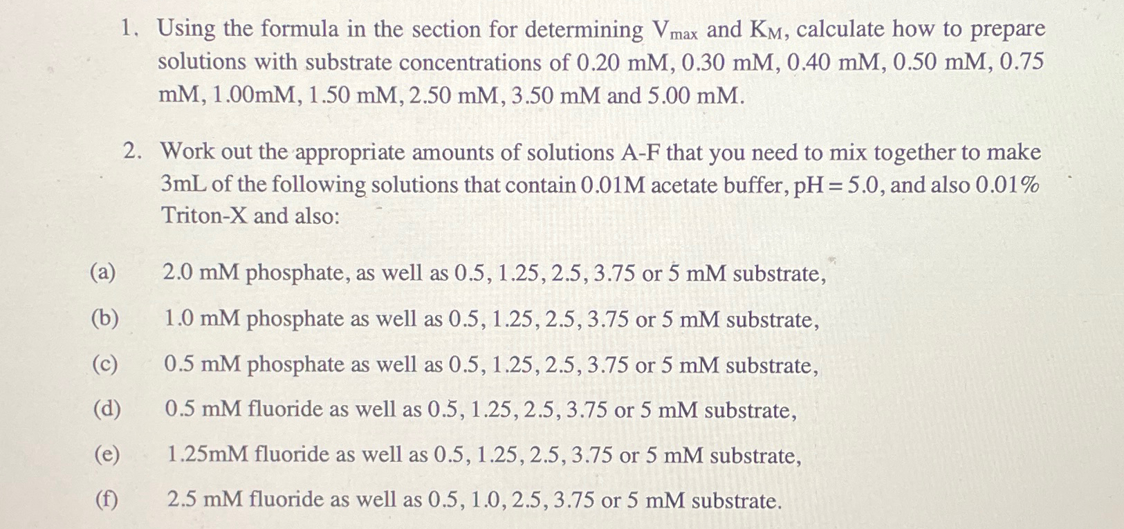 Solved Using the formula in the section for determining Vmax | Chegg.com