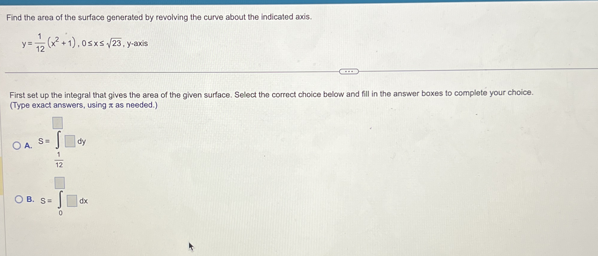 Solved Find the area of the surface generated by revolving | Chegg.com