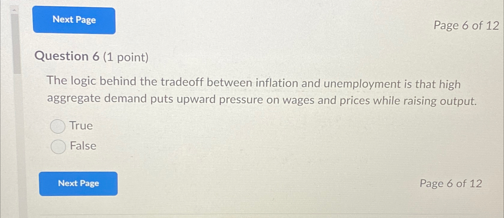 Solved Page 6 ﻿of 12Question 6 (1 ﻿point)The logic behind | Chegg.com