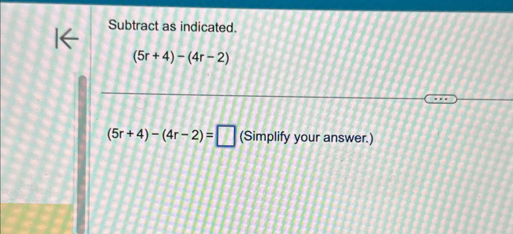 Solved Subtract as | Chegg.com