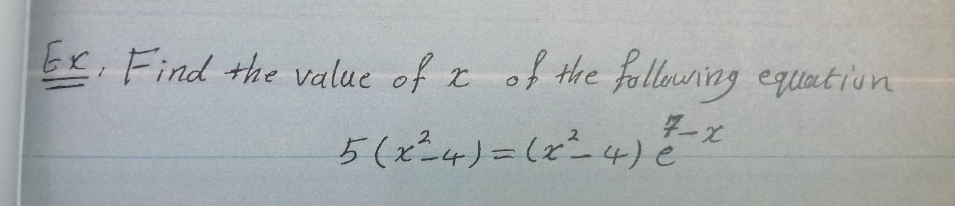 Solved Ex. Find the value of r of tee following equation 5 | Chegg.com