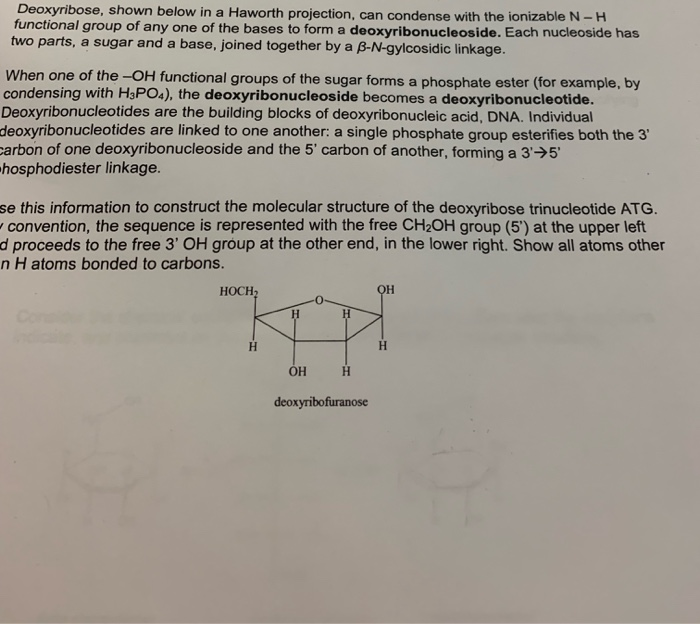 Solved Deoxyribose, shown below in a Haworth projection, can | Chegg.com
