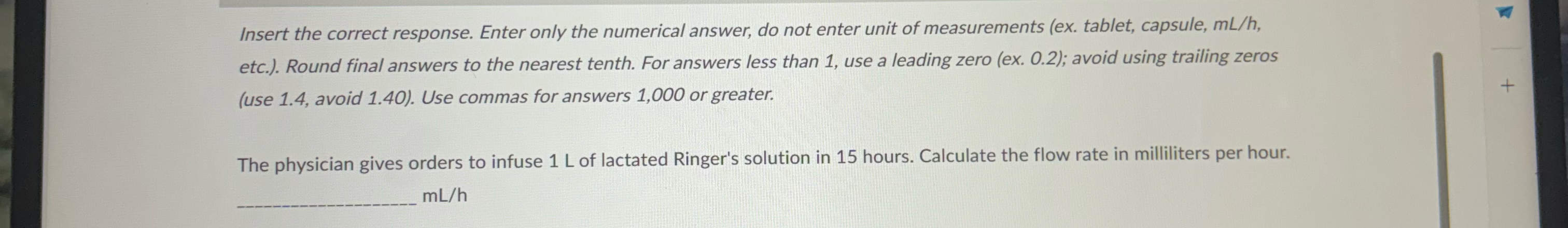 Solved Insert the correct response. Enter only the numerical | Chegg.com