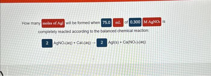 Solved AgNO2(aq)+Cal2(aq)→Agl(s)+Ca(NO3)2(aq) | Chegg.com