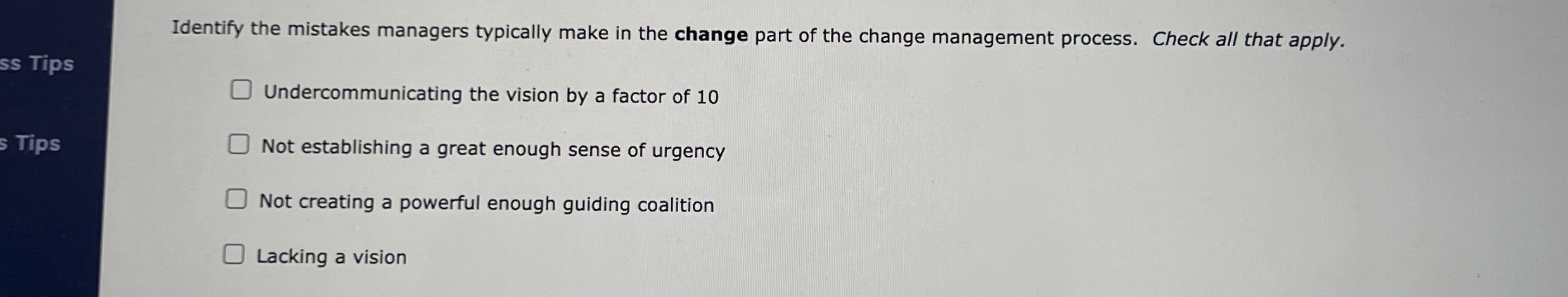 Solved Identify the mistakes managers typically make in the | Chegg.com
