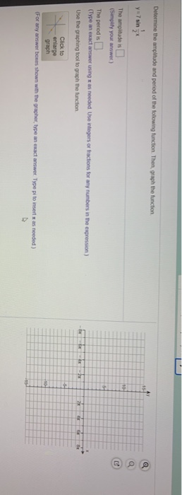 Solved Determine the amplitude and period of the following | Chegg.com