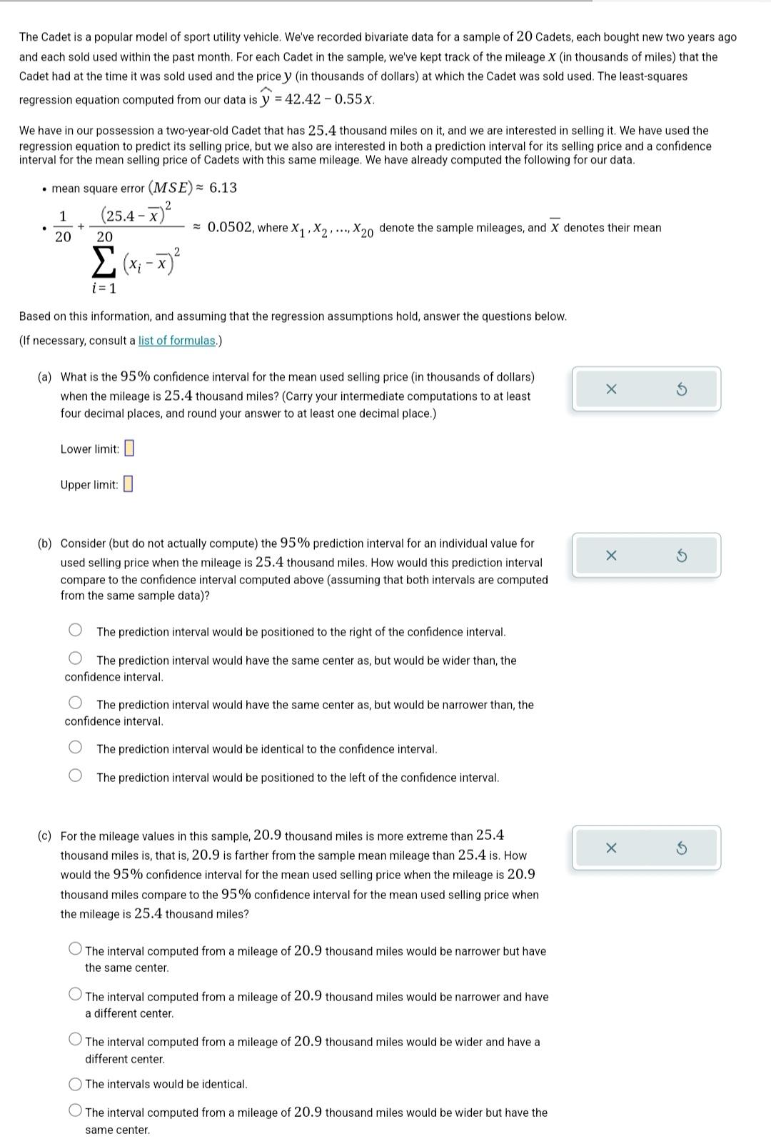 Solved The Cadet is a popular model of sport utility | Chegg.com