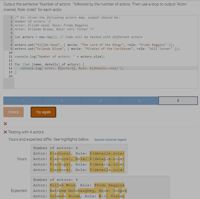 Solved Output the sentence "Number of actors: " ﻿followed by | Chegg.com