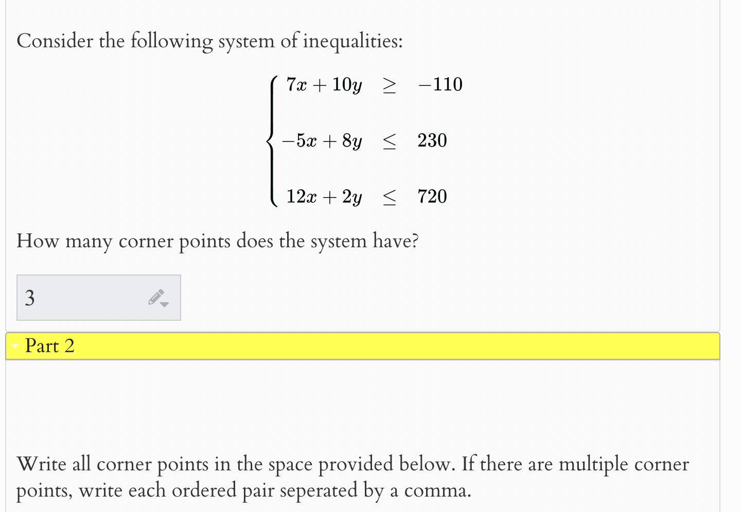 Solved Consider the following system of | Chegg.com