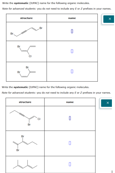 Solved Write the systematic (IUPAC) ﻿name for the following | Chegg.com