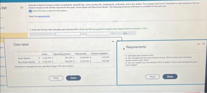 Solved Rest the tenemement Data table Requirements | Chegg.com