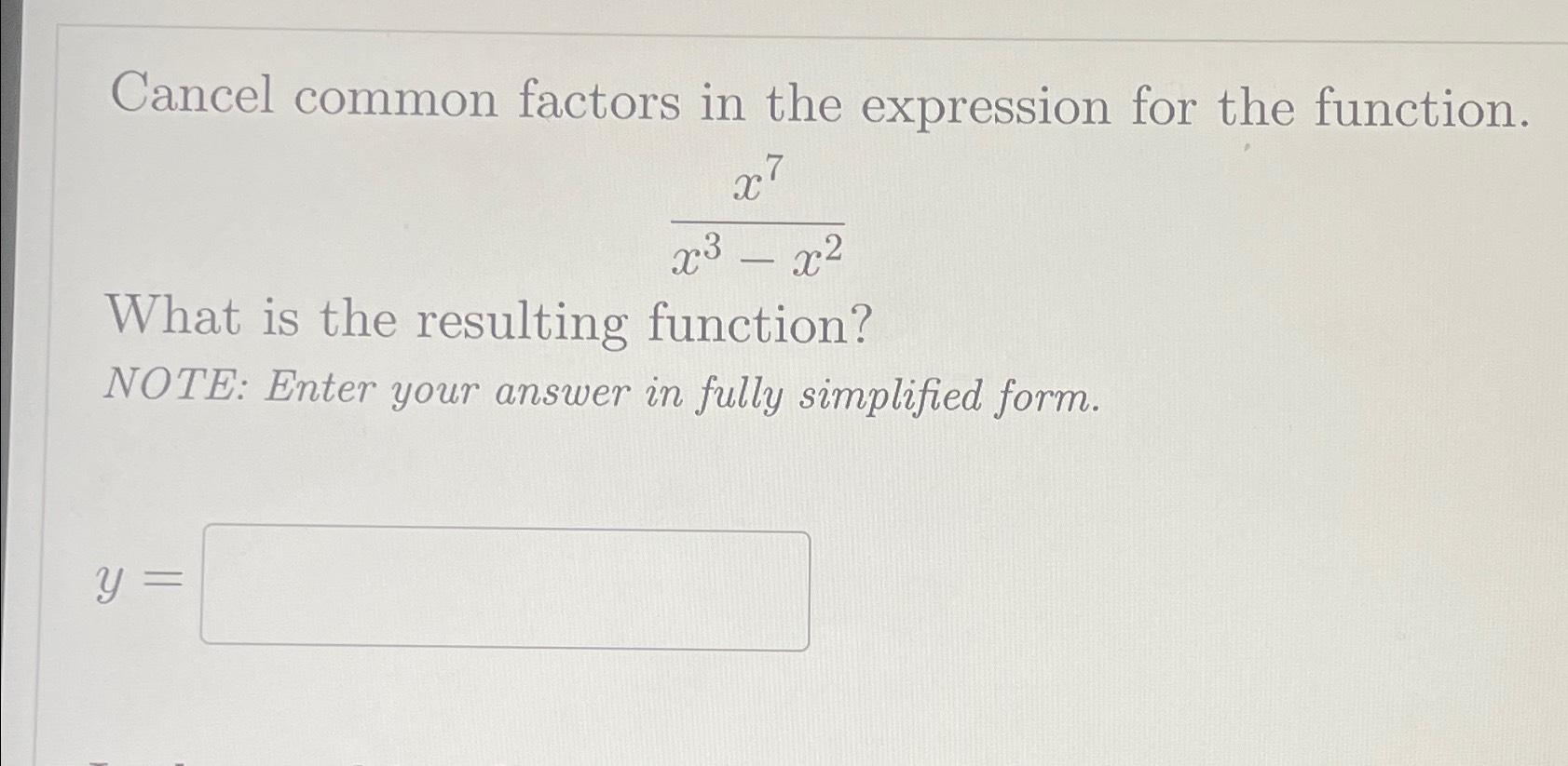 Solved Cancel common factors in the expression for the | Chegg.com