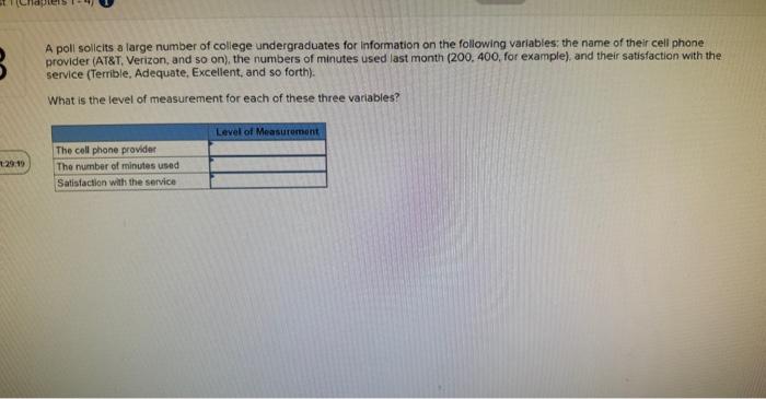 Solved A poll solicits a large number of college | Chegg.com