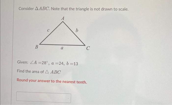 Solved Consider ABC. Note that the triangle is not drawn to | Chegg.com