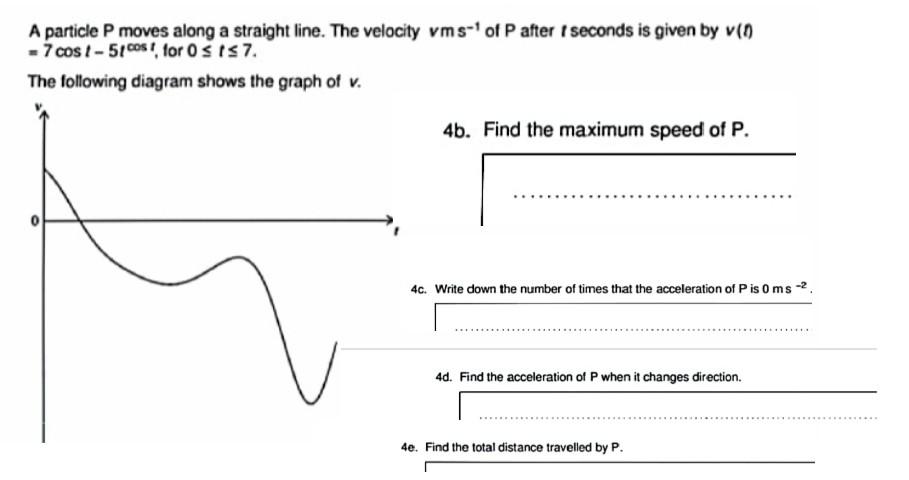 Solved A particle P moves along a straight line. The | Chegg.com