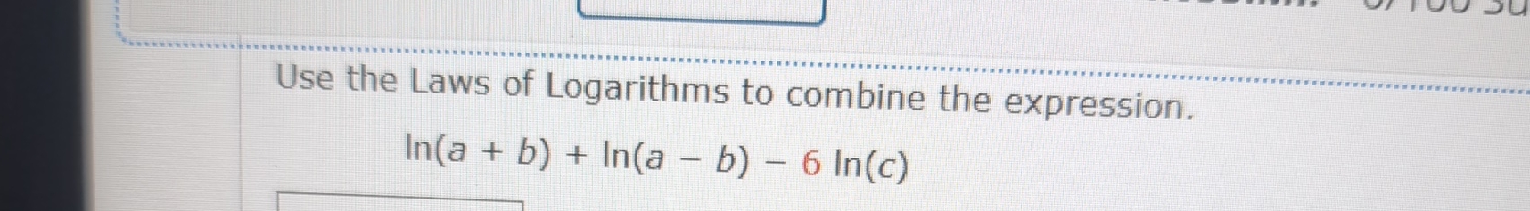 Solved Use the Laws of Logarithms to combine the | Chegg.com