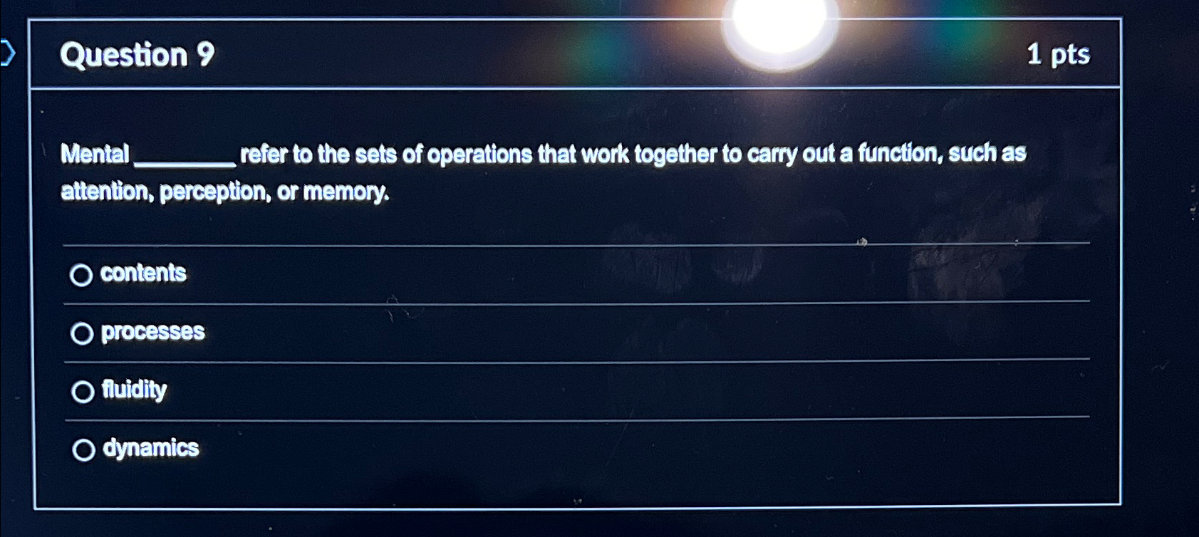 Solved Question 91 ﻿ptsMental refer to the sets of | Chegg.com