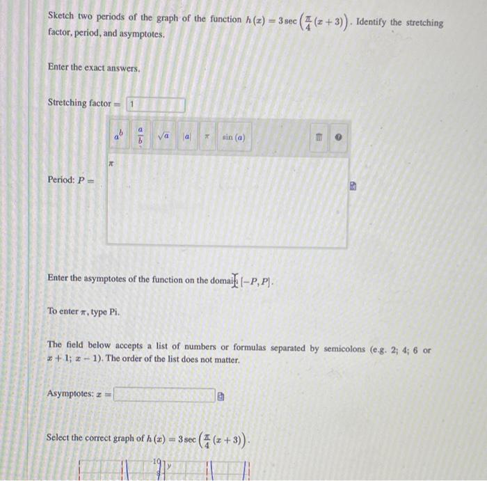 Solved Sketch two periods of the graph of the function | Chegg.com