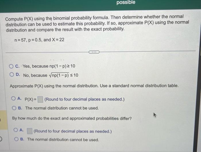 Solved Compute P(X) using the binomial probability formula. | Chegg.com