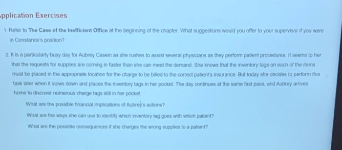 pplication Exercises 1. Refer to The Case of the | Chegg.com pplication Exercises 1. Refer to The Case of the | Chegg.com