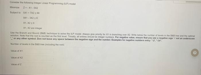 Solved Consider the folowing Integer Linear Programming | Chegg.com