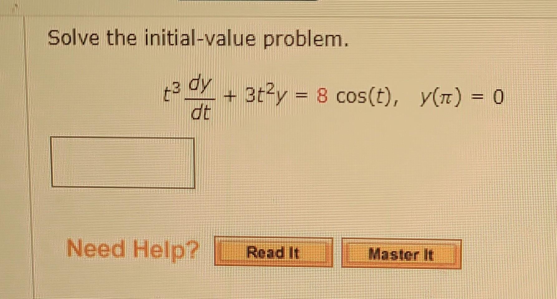 Solved Solve the initial-value problem. | Chegg.com