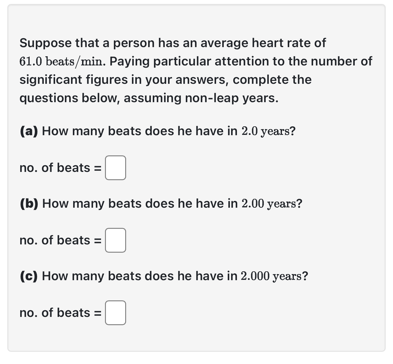 Solved Suppose that a person has an average heart rate | Chegg.com