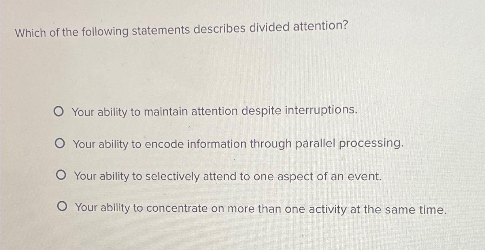 Solved Which of the following statements describes divided | Chegg.com