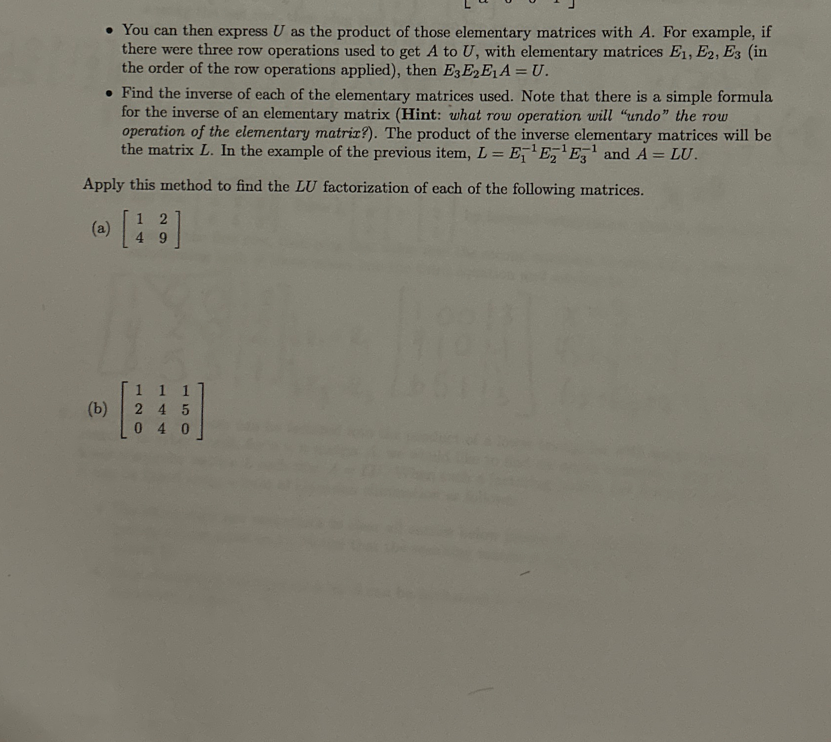 Solved You can then express U ﻿as the product of those | Chegg.com