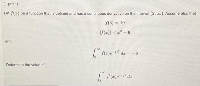 Solved Let f(x) be a function that is defined and has a | Chegg.com